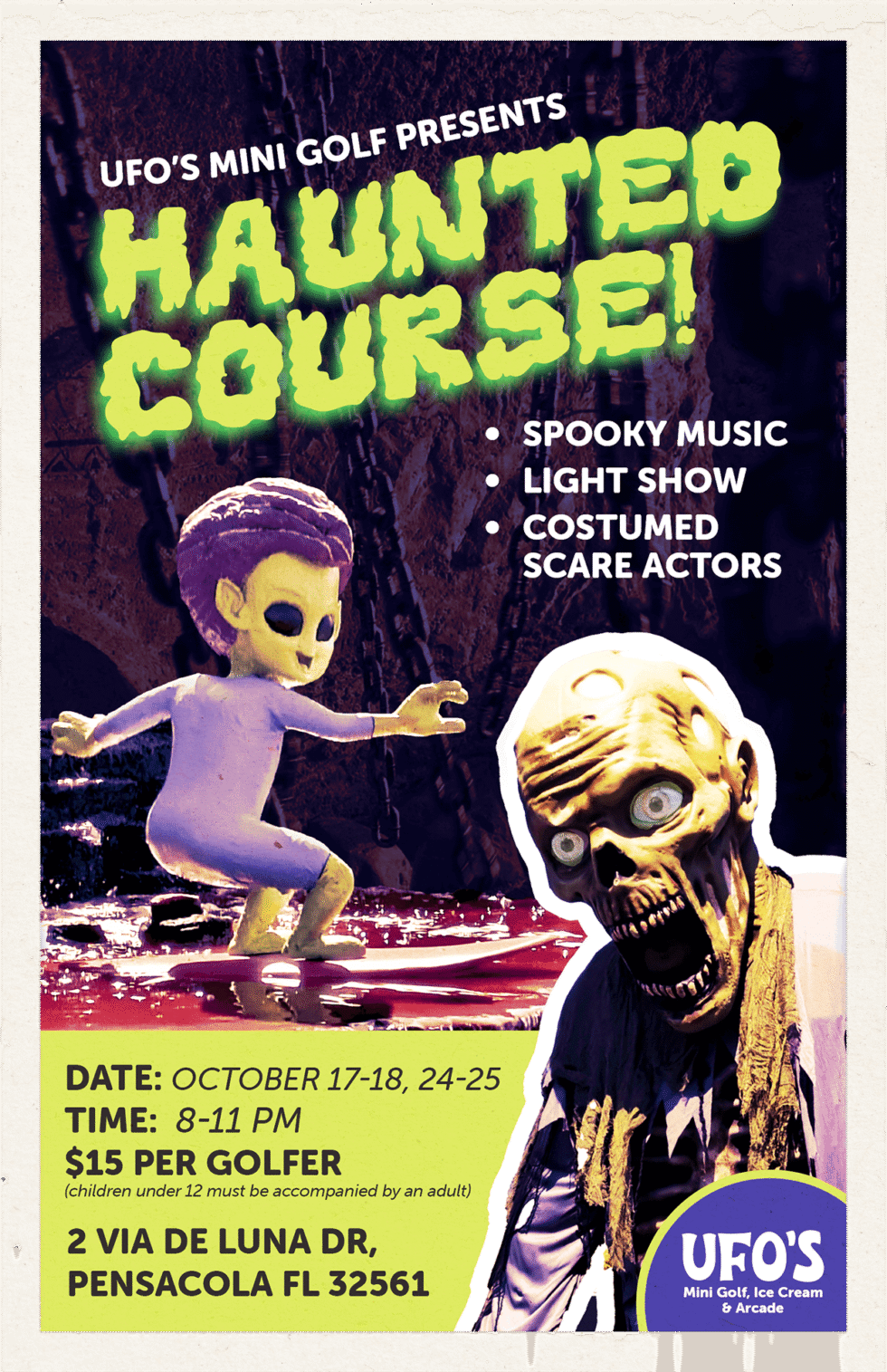 UFO's Mini Golf Haunted Course 2025